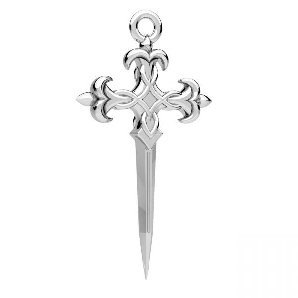 Crucifix dagger pendant*sterling silver 925*ODL-00603 14,5x27,5 mm ...