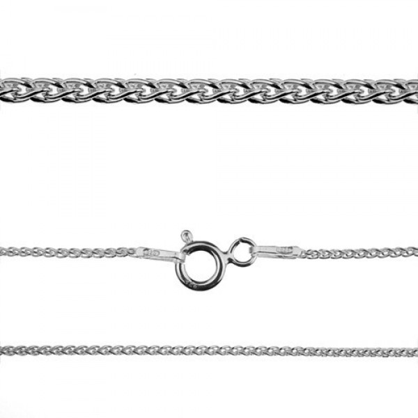 Spiga chain with clasp, sterling silver AG 925